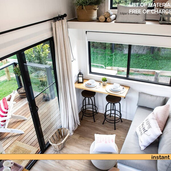 Small Cabin Loft DIY Build Plans 12' X 20' Tiny House Blueprint PDF - Etsy Canada