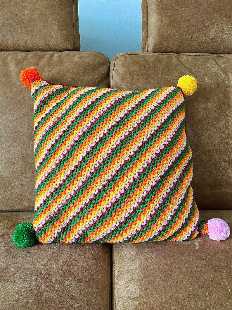 Sik Sak Pillow - Crochet Pattern - Etsy