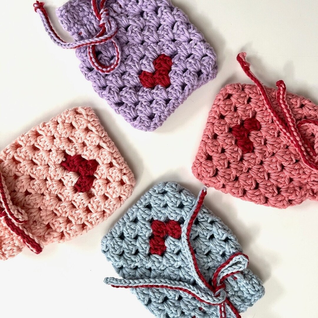 Heart Crochet Pouch Pattern PDF – Easy Beginner Valentine Gift - Etsy