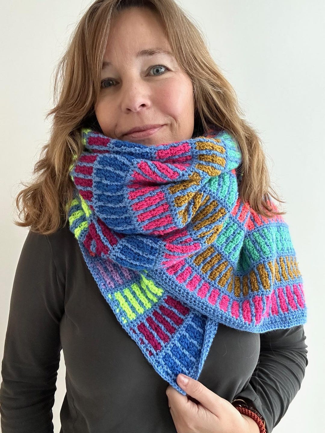 Forelsket Wrap - Mosaic Crochet Pattern - Etsy