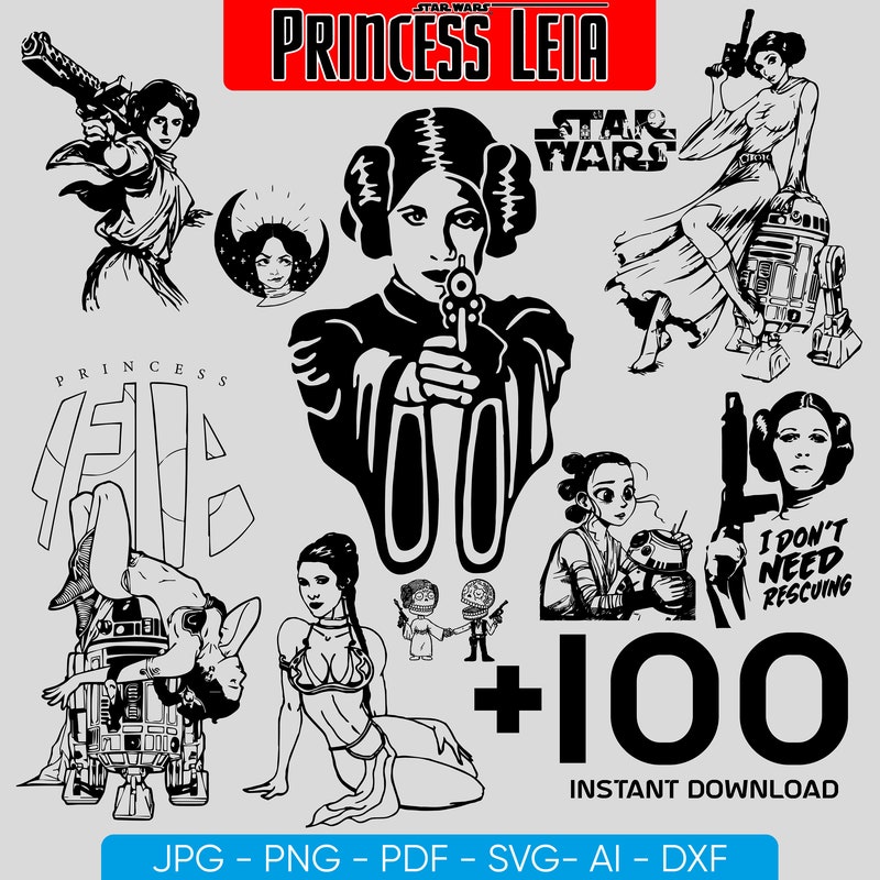 Princess Leia Svg - Etsy