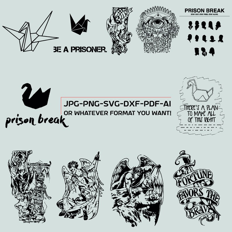 Prison Break Svg Files, Prison Svg, Prisoner Laser Files, Prison Break ...