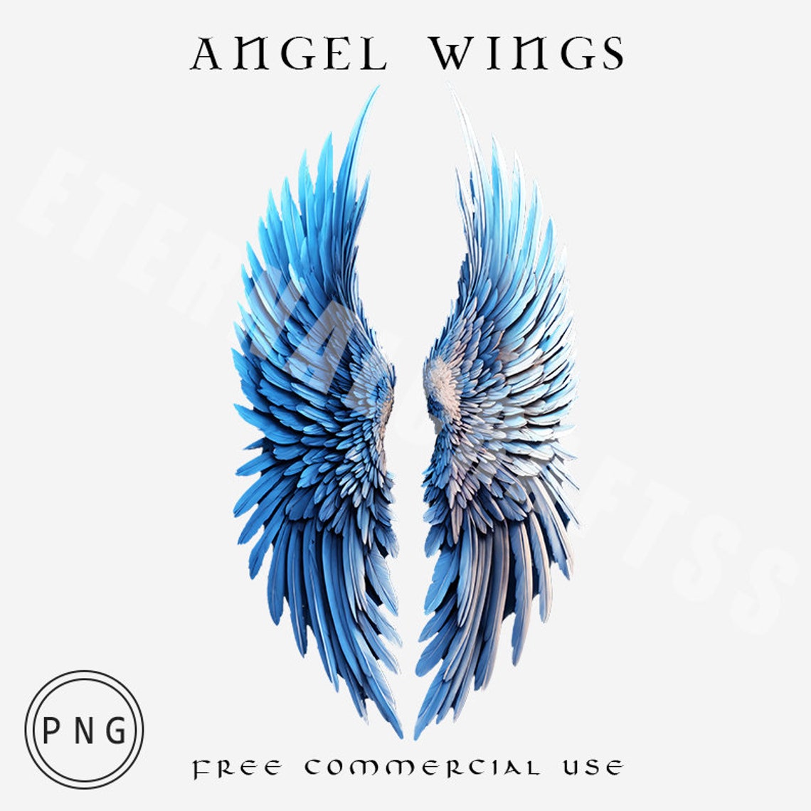 Blue Angel Wings Png, Blue Wings Png, Digital Download, Image Files ...