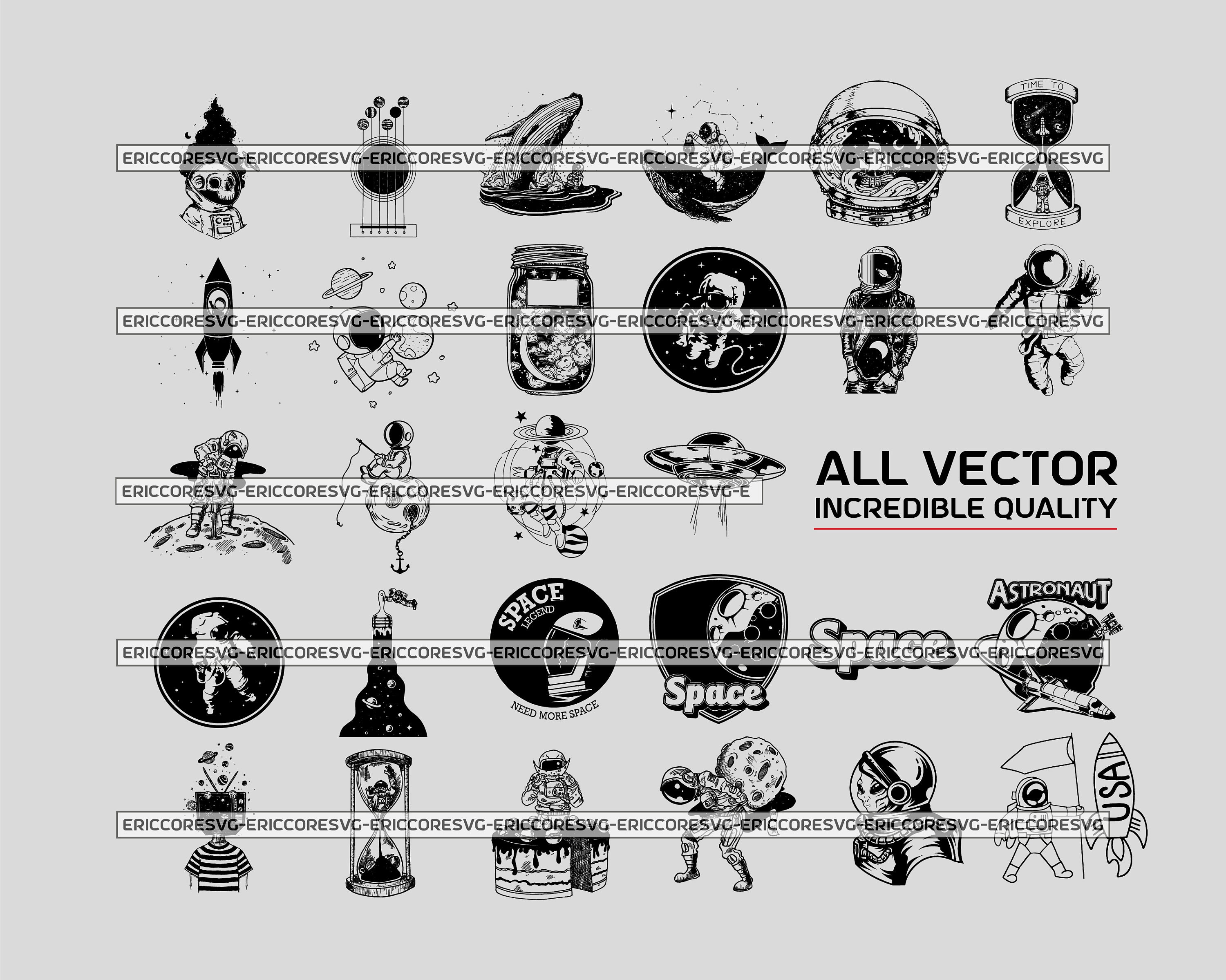 Astronaut Clipart, Astronaut SVG Cut Files, Space Files I Astronaut Svg ...