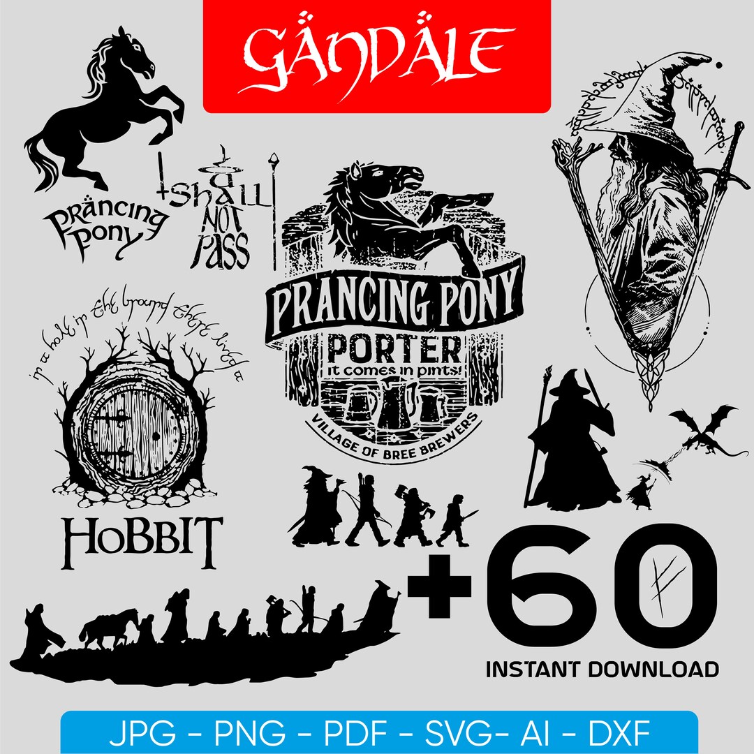 Buy Lord of the Rings Svg Files, Gandalf Svg, Hobbit Svg, Lord of the ...