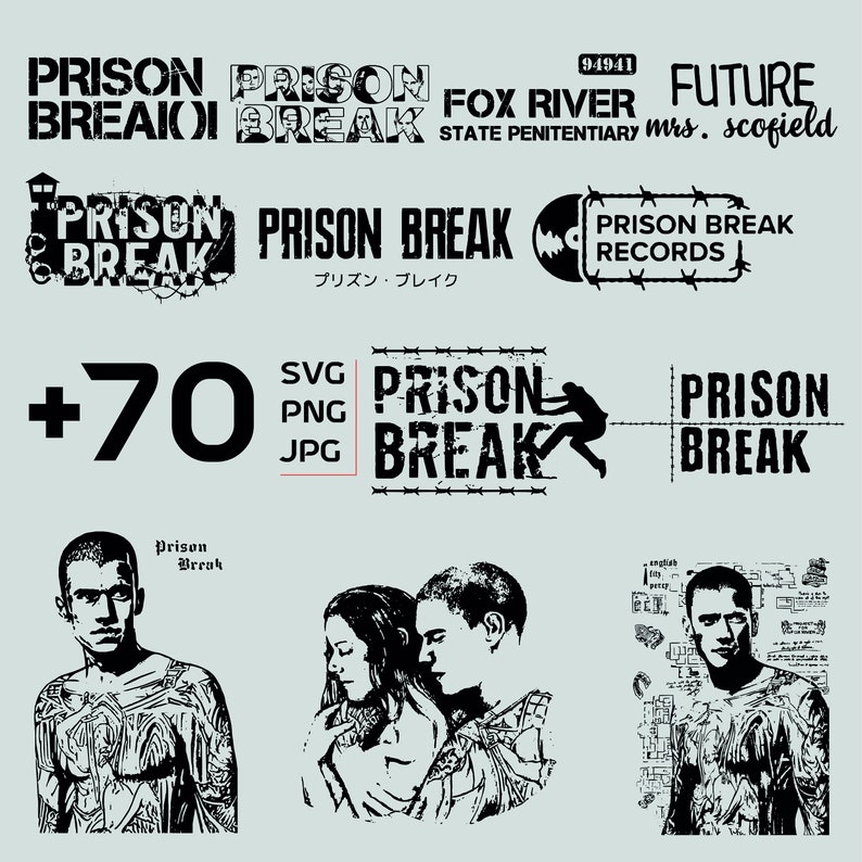 Prison Break Svg Files, Prison Svg, Prisoner Laser Files, Prison Break ...