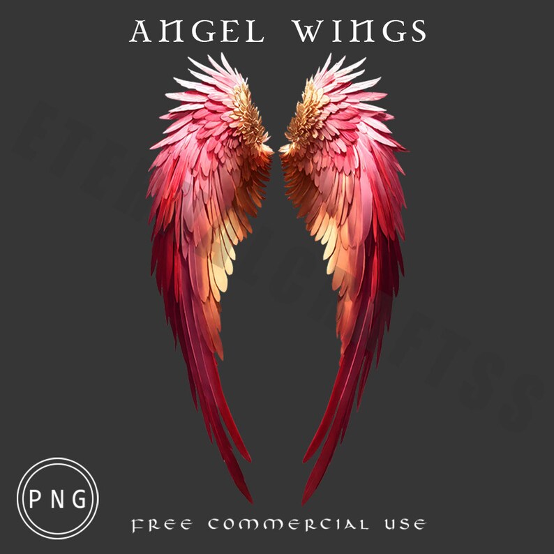 Red Angel Wings Clip Art , Coloured Wings Png, Image Files, Wings Image ...