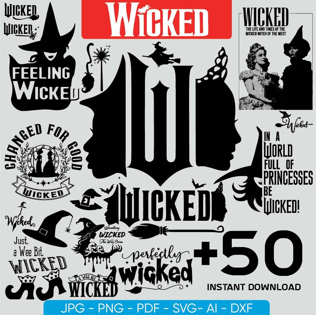 Wicked SVG Bundle – Elphaba, Glinda & the Magical World Cricut I SVG ...