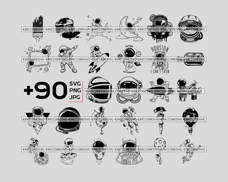 Astronaut Clipart, Astronaut SVG Cut Files, Space Files I Astronaut Svg ...