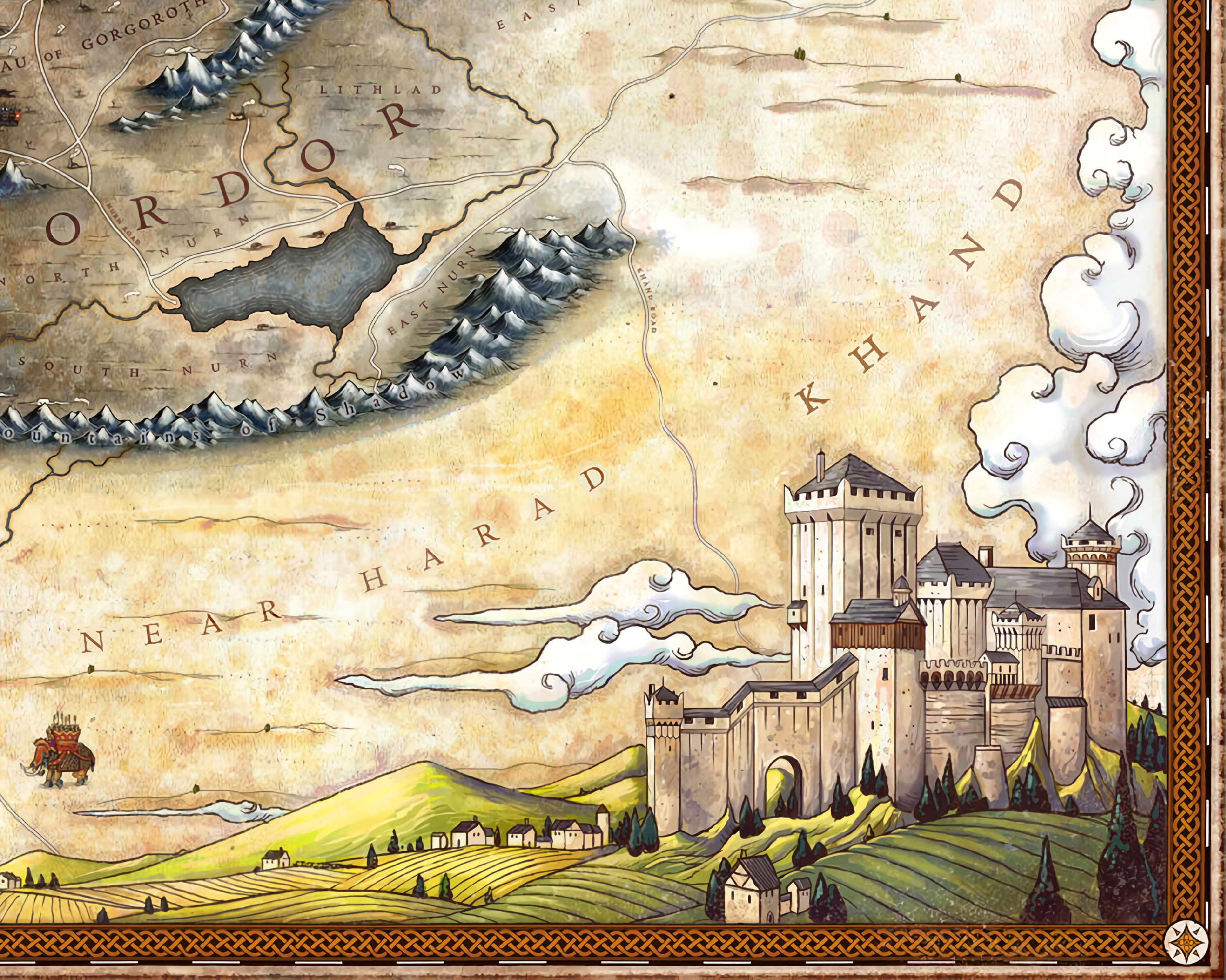 Lord of the Rings Map, Middle Earth Map, Lord of the Rings Gift, Great ...