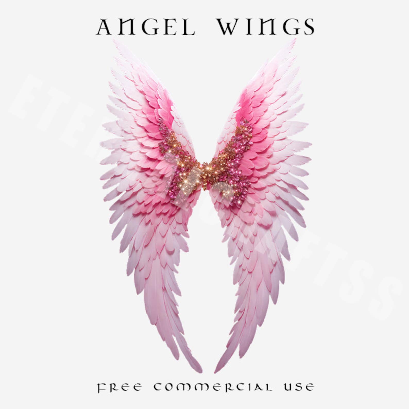 Pink Angel Wings Clip Art & Image Files, Feathered Wings, Angel Wings ...