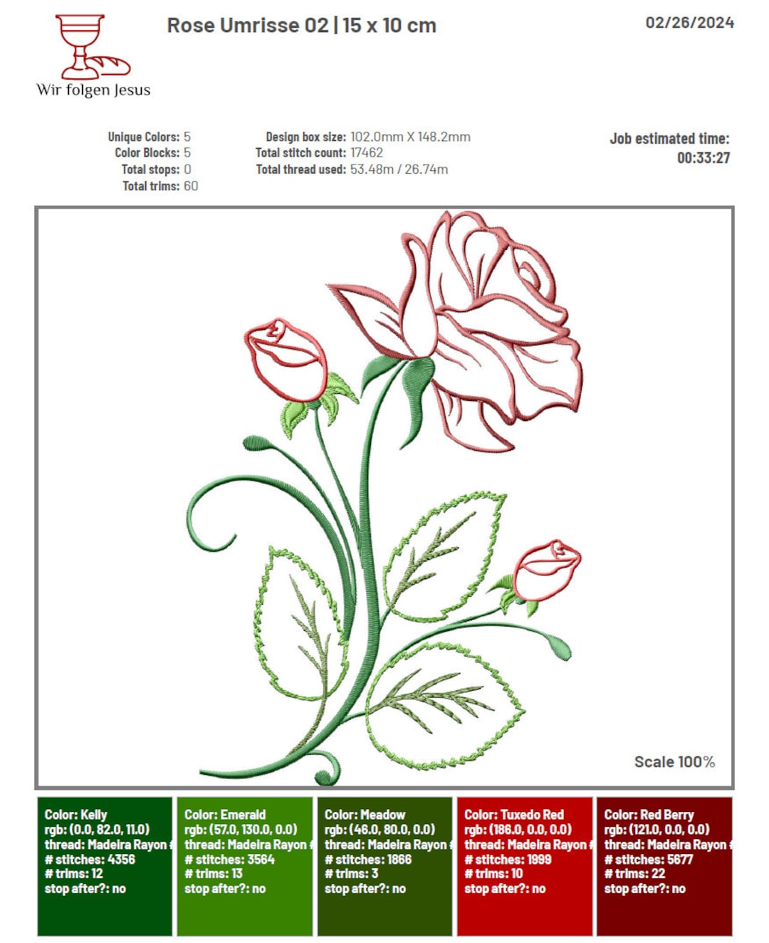 Rose | Rose Blossom | Rose Outline | Flower | 5 Colors | 5 Sizes ...