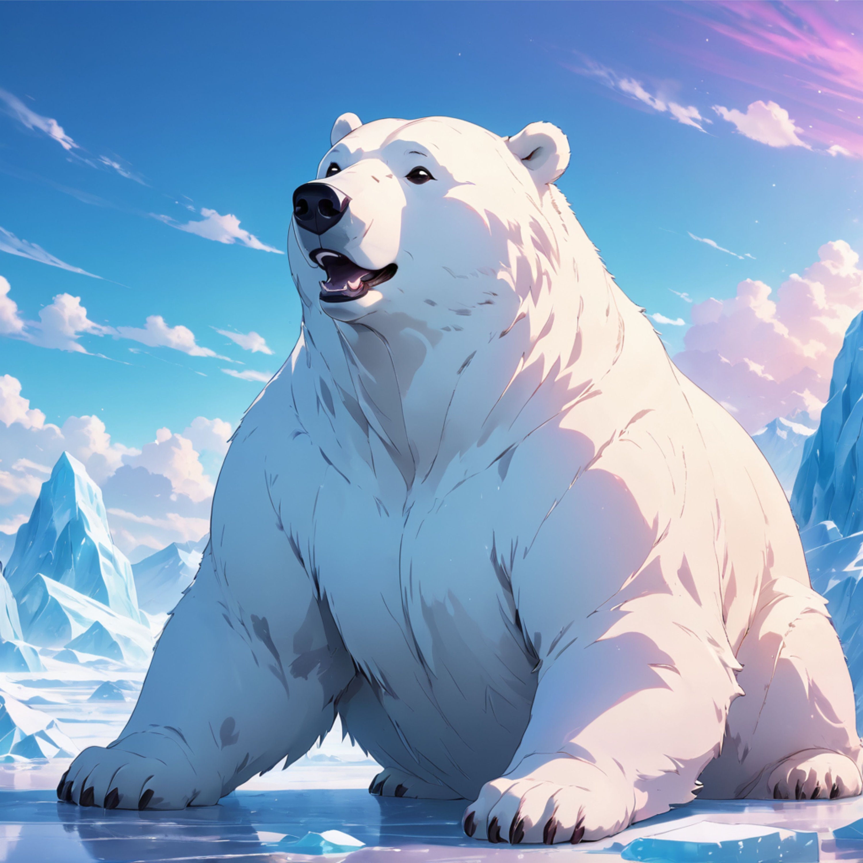 Cute Ice Bear Drawing is Perfect for Your Room. - Etsy