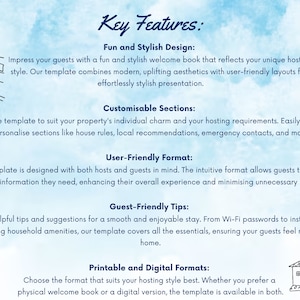 Beach & Ocean-themed Airbnb Welcome Book Template | House Host Manual ...