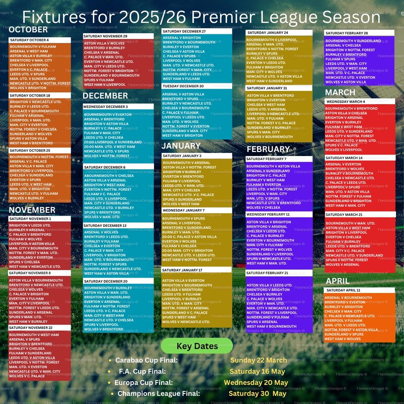 Sub Football Schedule 2025 2026 - Etsy New Zealand