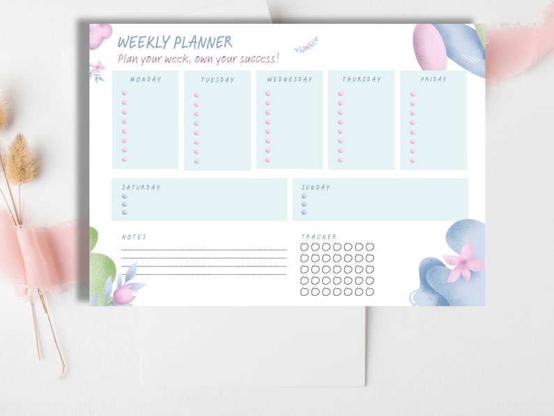 Weekly Desk Pad A4 With Habit Tracker Stay Organized and Productive ...