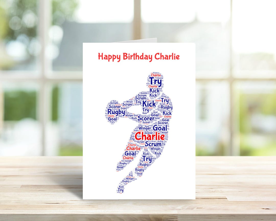 Custom Rugby Birthday Card, Multipack Special Order X 7 Cards - Etsy
