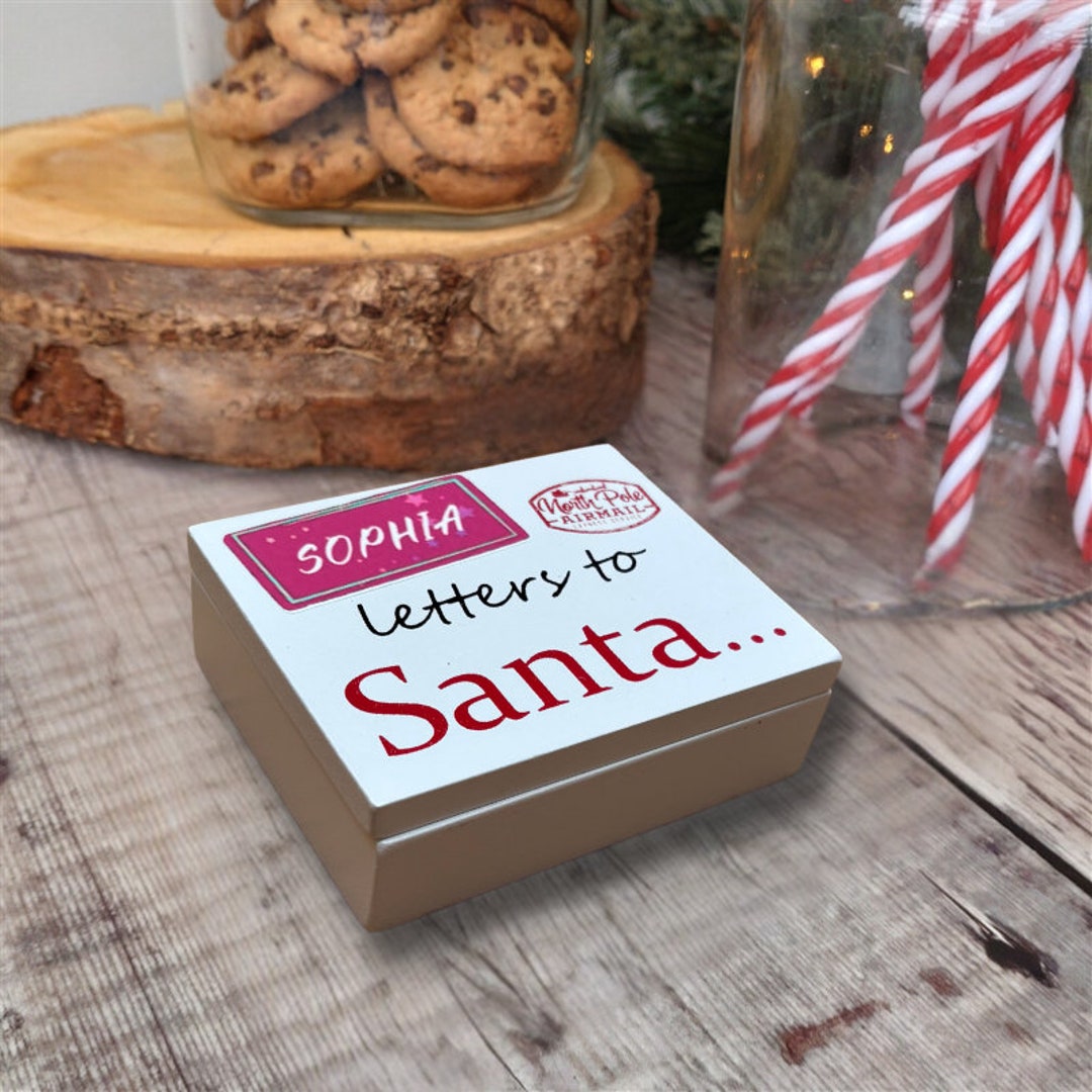 Personalised Mini Letters to Santa Box Custom Christmas Gift Festive ...