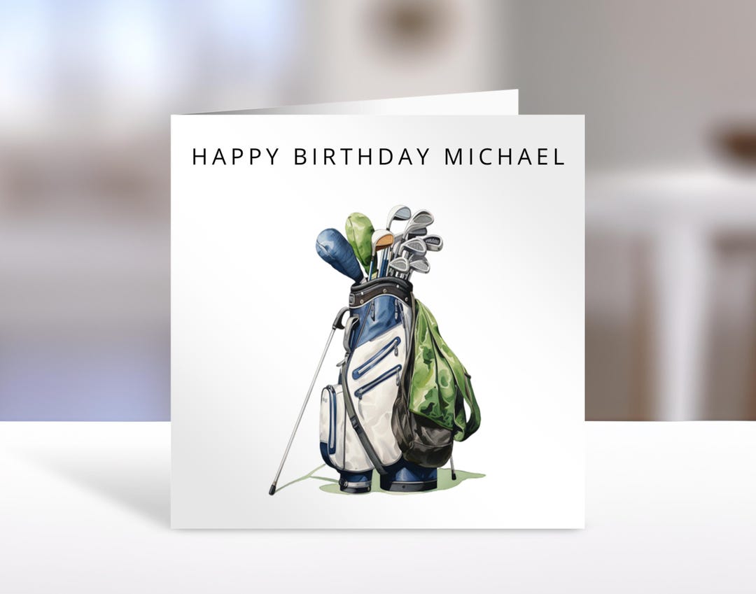 Personalised Golf Birthday Card, | Home Gift | Golf Cards ...