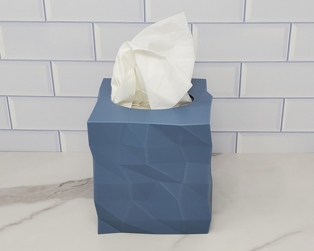 Tissue Box Cover. Modern, Faceted Geometric Home Decor. Holder for ...