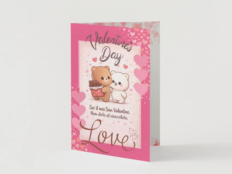 Valentine's Day Teddy Bear Card - Etsy