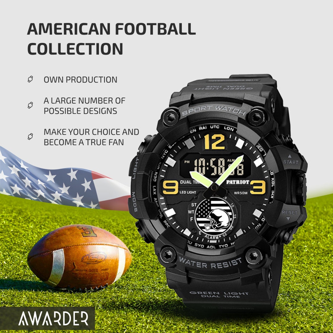 Custom Football Watch Gift for Him Gift for Boyfriend American Football ...