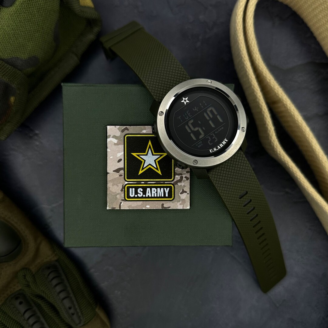 Personalized Patriotic U.S. Army Military Wristwatch, Custom Army ...