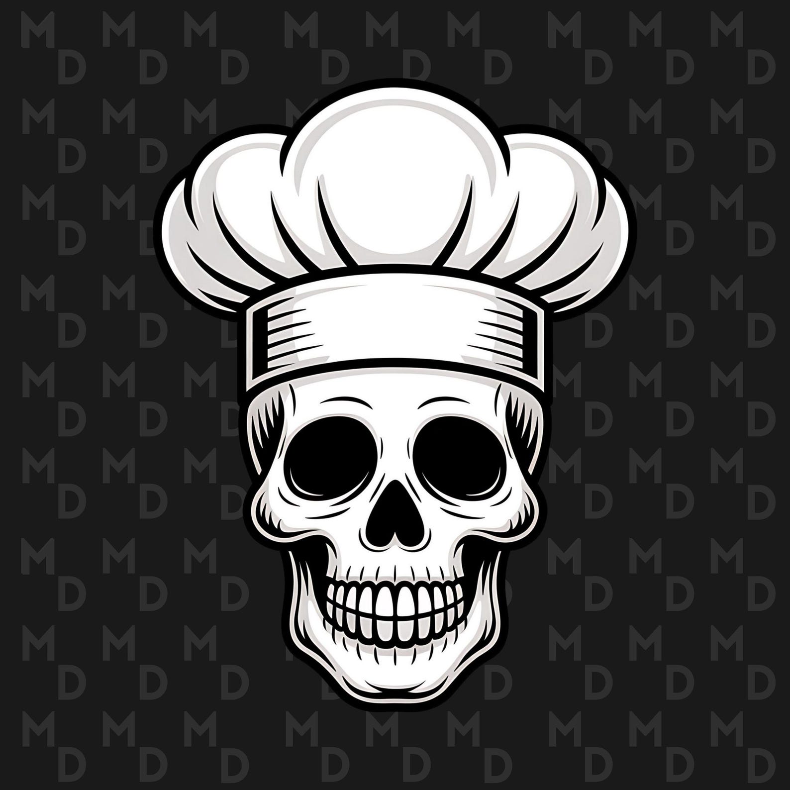 Skull Chef PNG, Cooking Design, Digital Download, Sublimation, Clipart ...