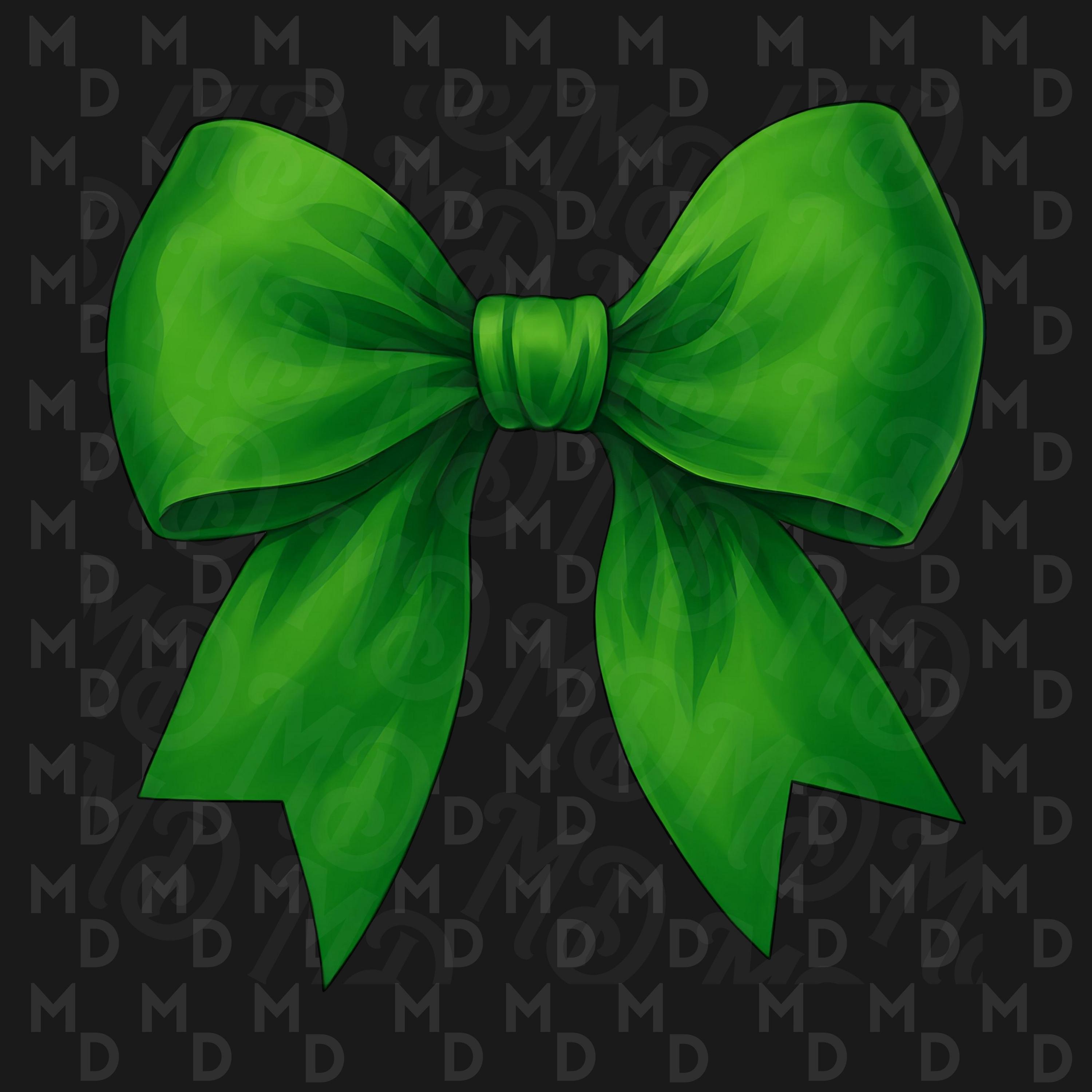 Forest Green Big Bow PNG, Sublimation, Clipart, Coquette Design ...