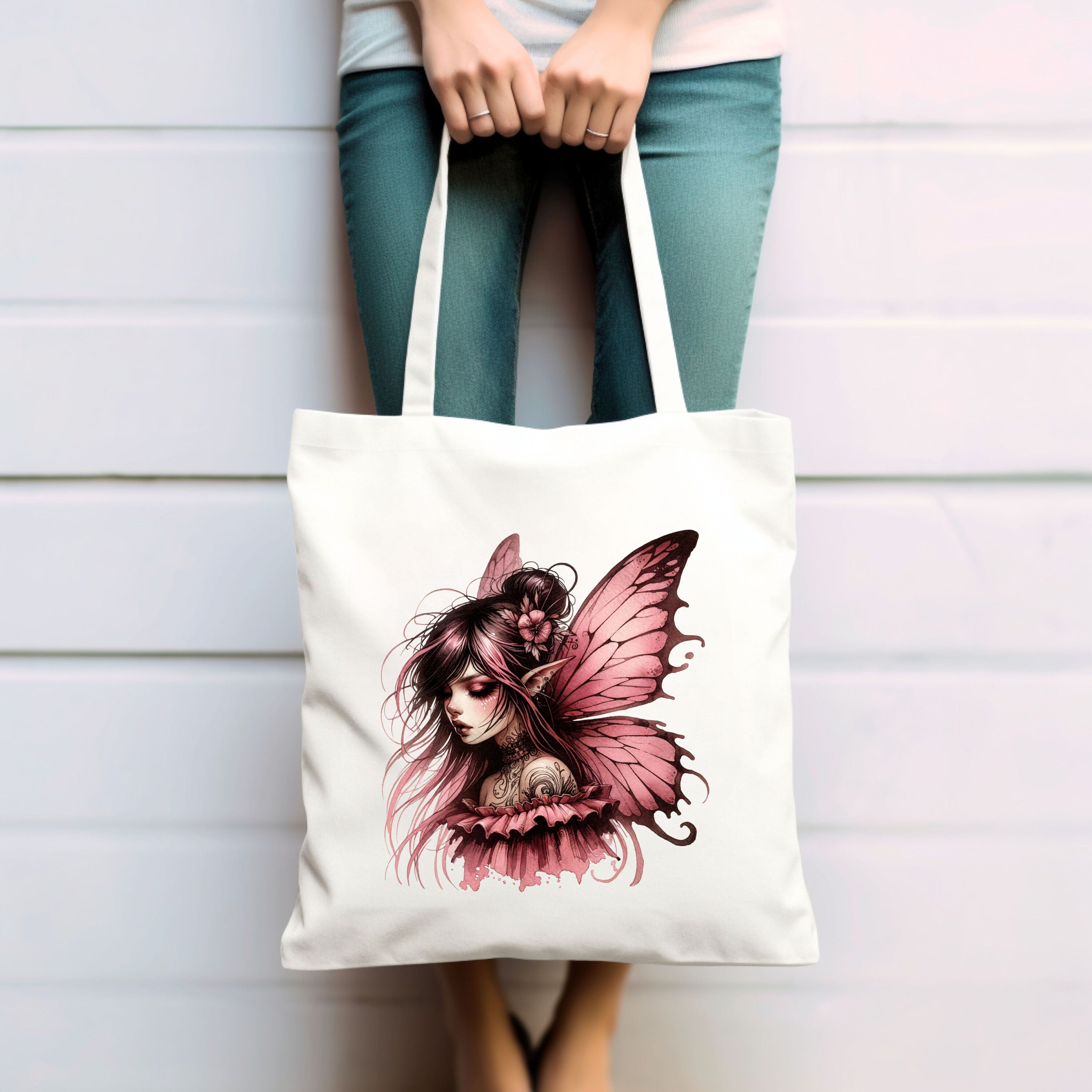 Pink Goth Fairy PNG, Clipart, Instant Download, Fairy Design, Digital ...