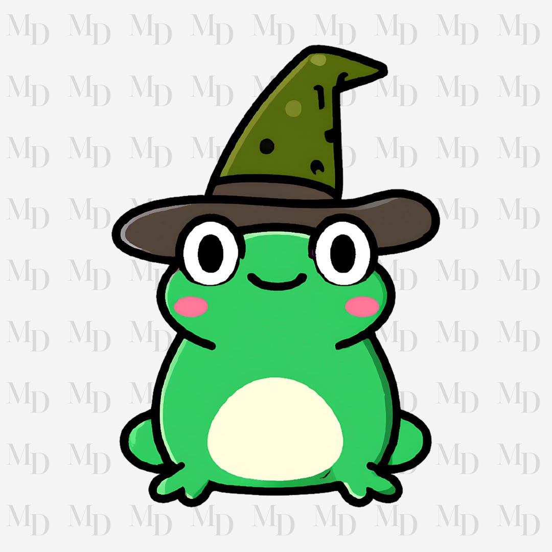 Cute Wizard Frog Design PNG, Sublimation, Instant Download, Digital ...