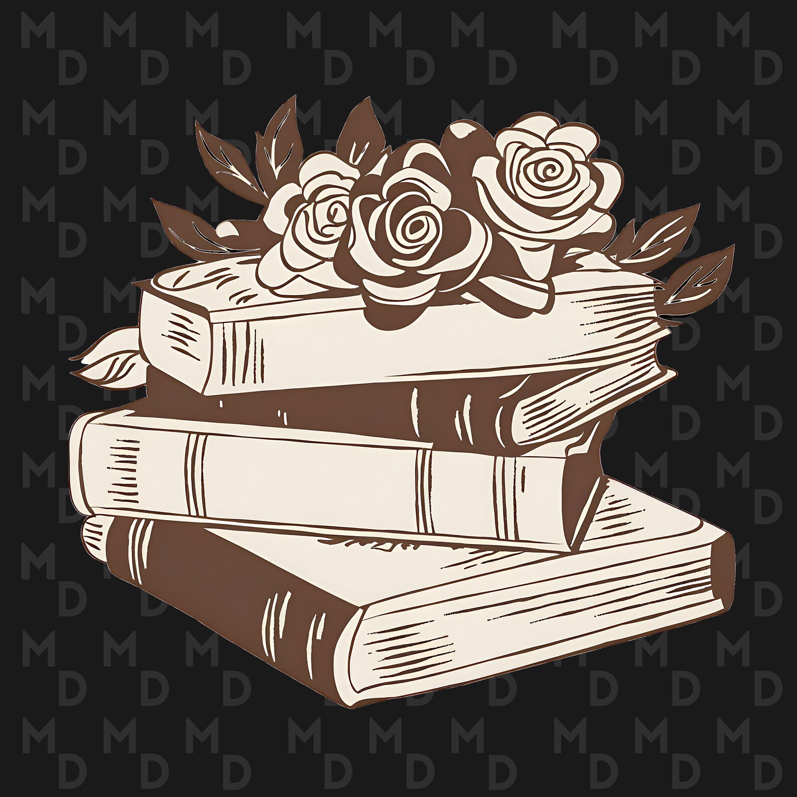 Stack of Books Vintage Style Design PNG, Sublimation, Instant Download ...