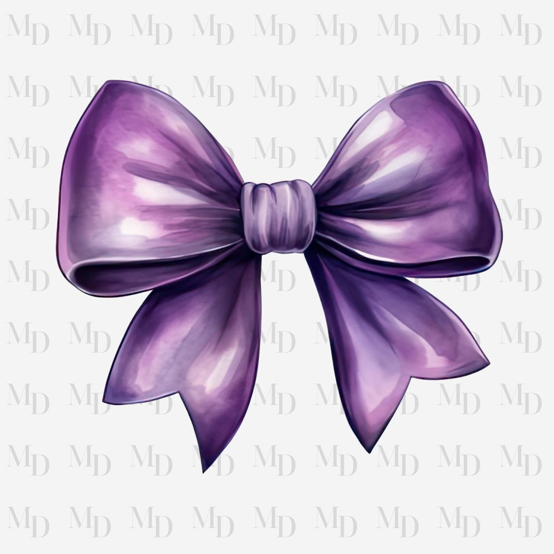 Purple Bow PNG, Instant Download, Clipart, Coquette Design, Watercolor ...