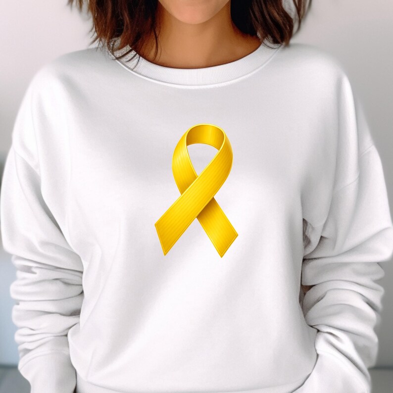 Yellow Awareness Ribbon PNG, Instant Download, Sublimation - Etsy