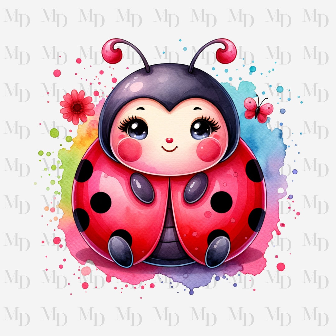 Cute Ladybug PNG, Ladybug Clipart, Instant Download, Digital, 300 DPI ...