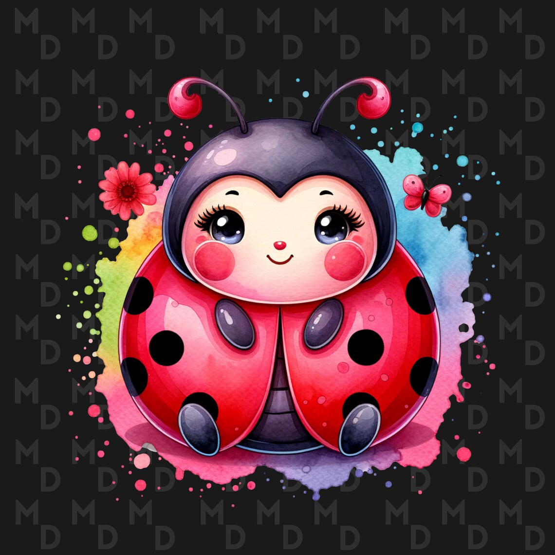 Cute Ladybug PNG, Ladybug Clipart, Instant Download, Digital, 300 DPI ...