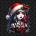Christmas Goth Girl PNG, Clipart, Instant Download, Christmas Goth ...