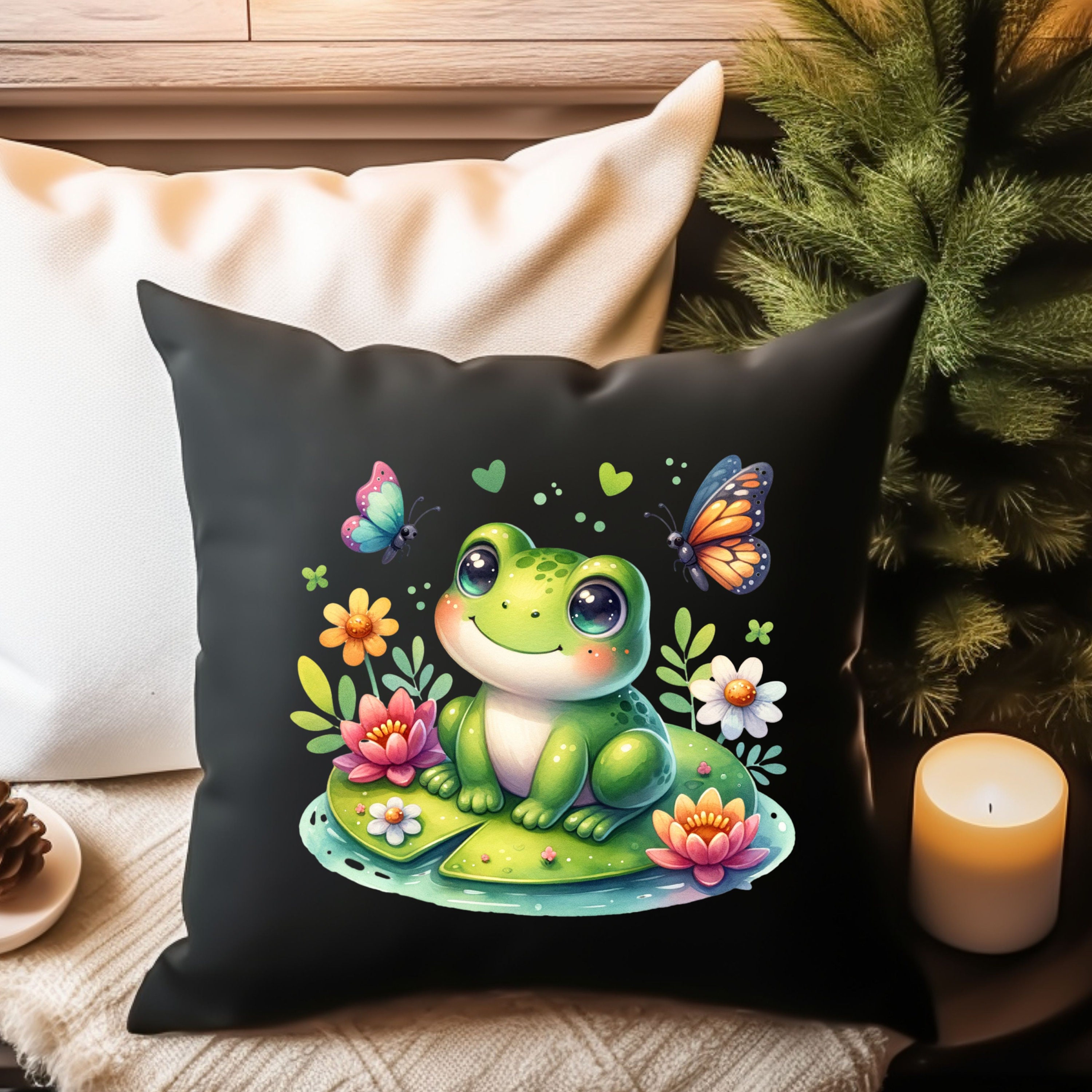 Cute Lily Pad Frog PNG, Clipart, Instant Download, Butterflies, Lily ...