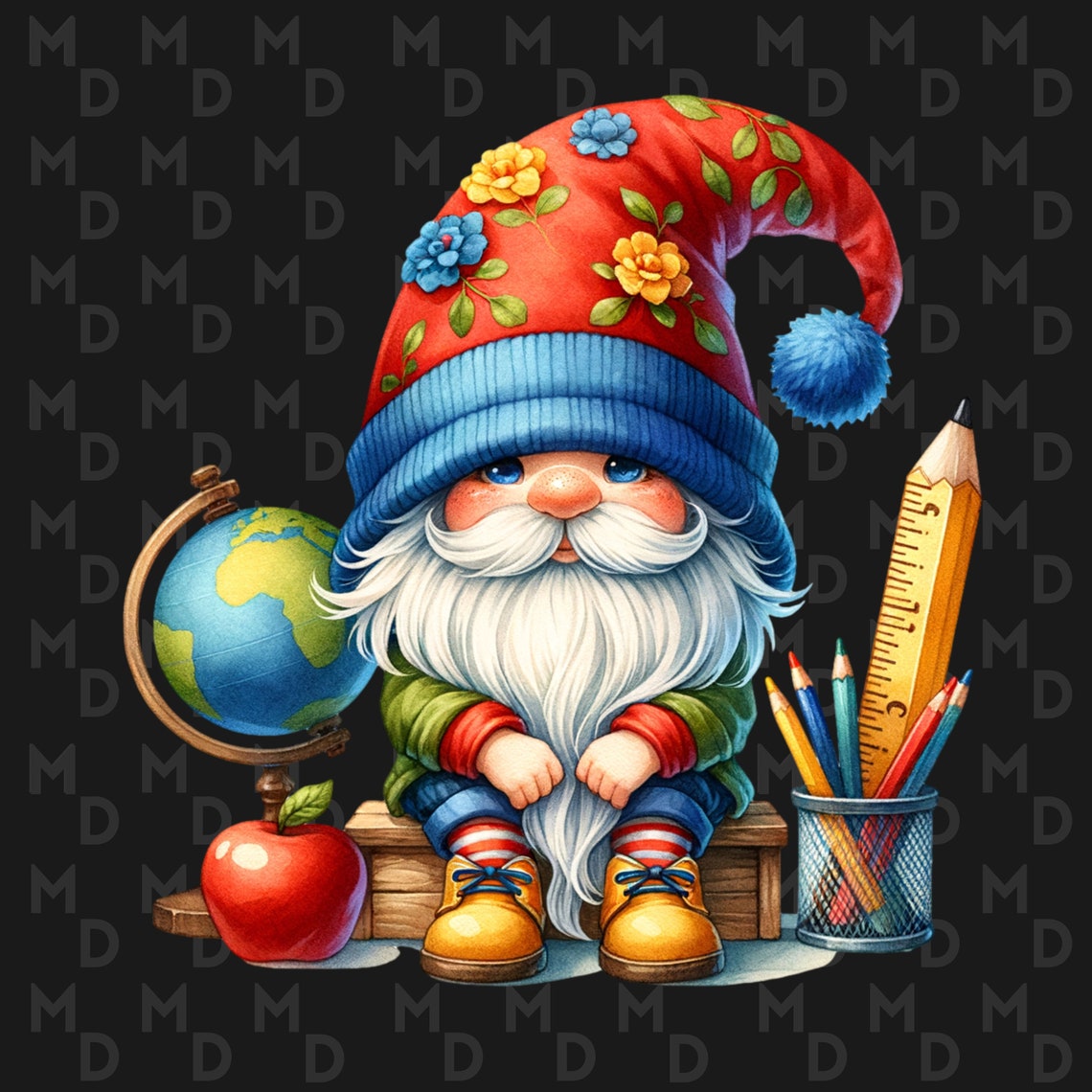 Gnome Teacher PNG, Instant Download, School Clipart, Gnome Teacher ...