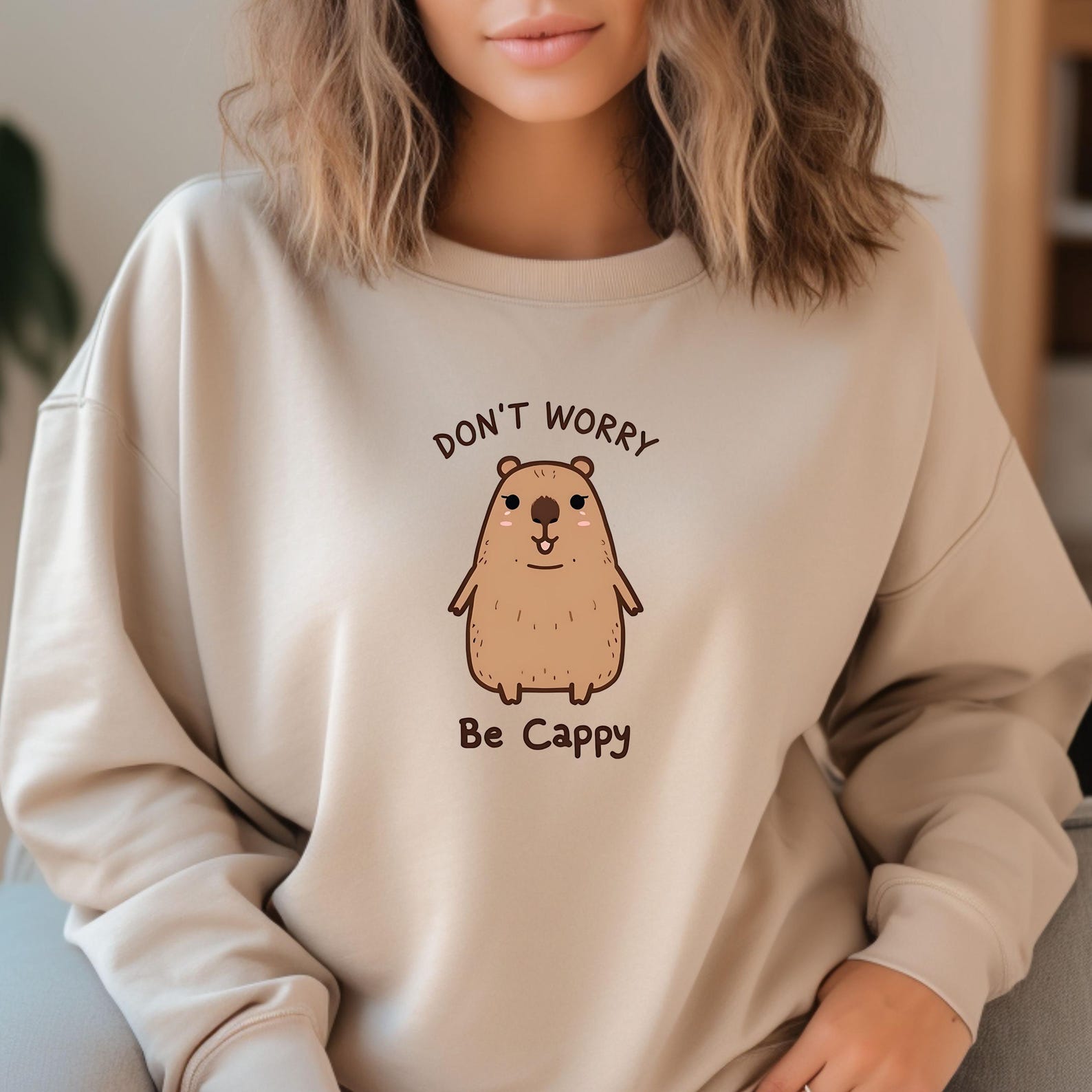 Cute Funny Capybara PNG, Capybara Design ,don't Worry Be Cappy, Instant ...