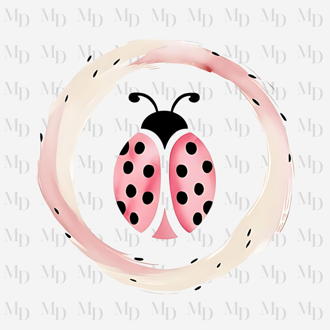 Cute Pink and Brown Ladybug PNG, Ladybug Clipart, Instant Download ...