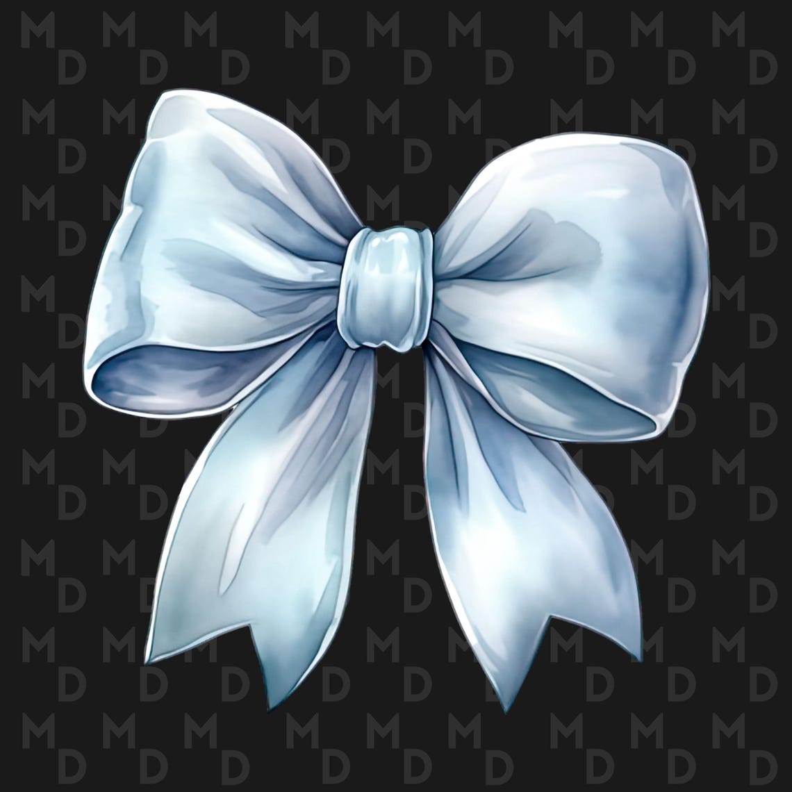 Light Blue Bow PNG, Instant Download, Clipart, Coquette Design ...