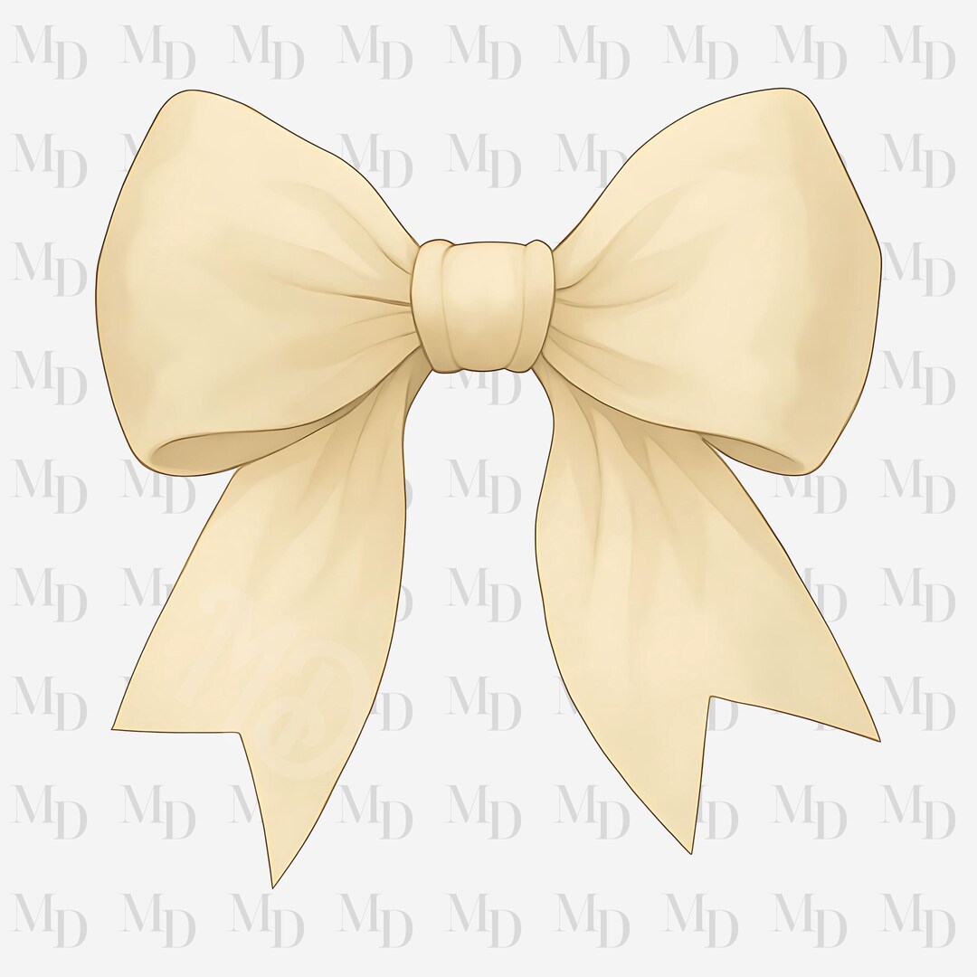 Cream Big Bow PNG, Instant Download, Clipart, Coquette Design ...