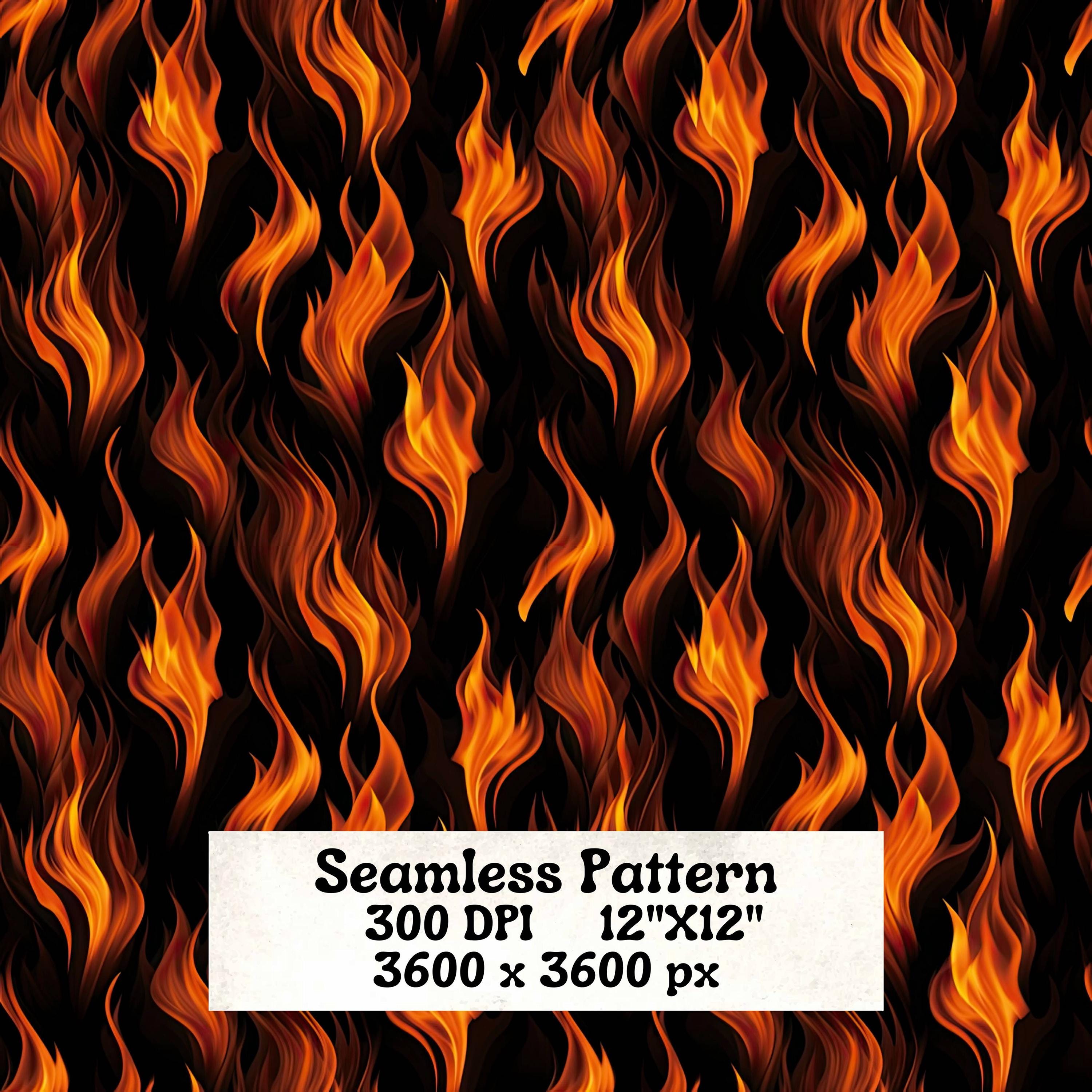 Flame Seamless Pattern , PNG, Instant Download, Fire Pattern, 300 Dpi ...