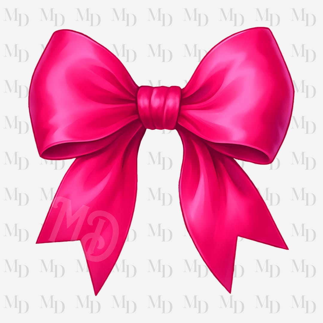 Pink Big Bow PNG, Instant Download, Clipart, Coquette Design ...