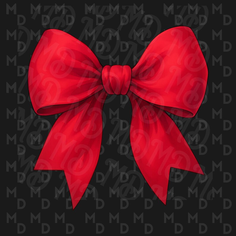 Crimson Red Big Bow PNG, Instant Download, Clipart, Coquette Design ...