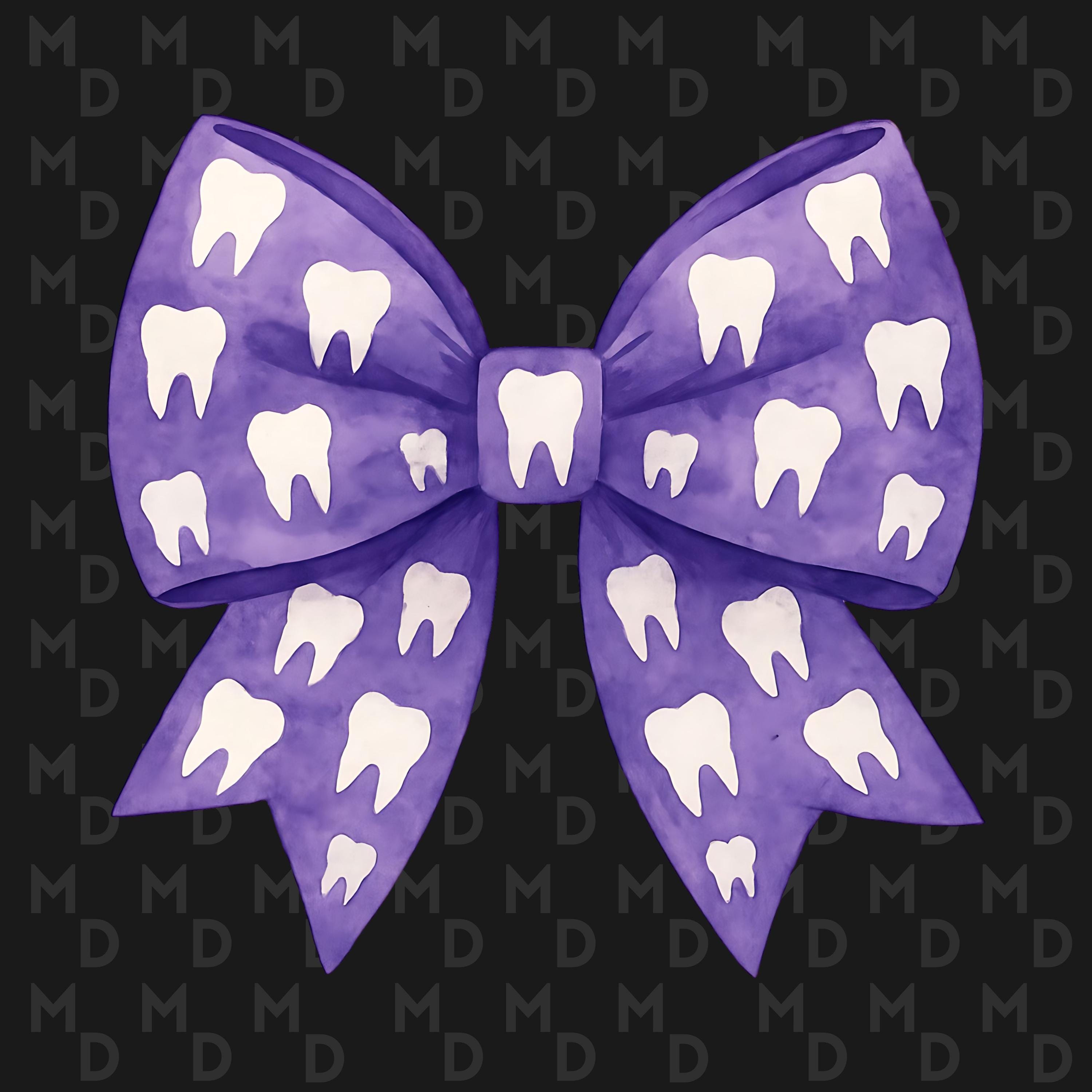Tooth Bow PNG, Teeth, Dentist, Dental Assistant, Sublimation, Digital ...