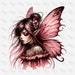Pink Goth Fairy PNG, Clipart, Instant Download, Fairy Design, Digital ...