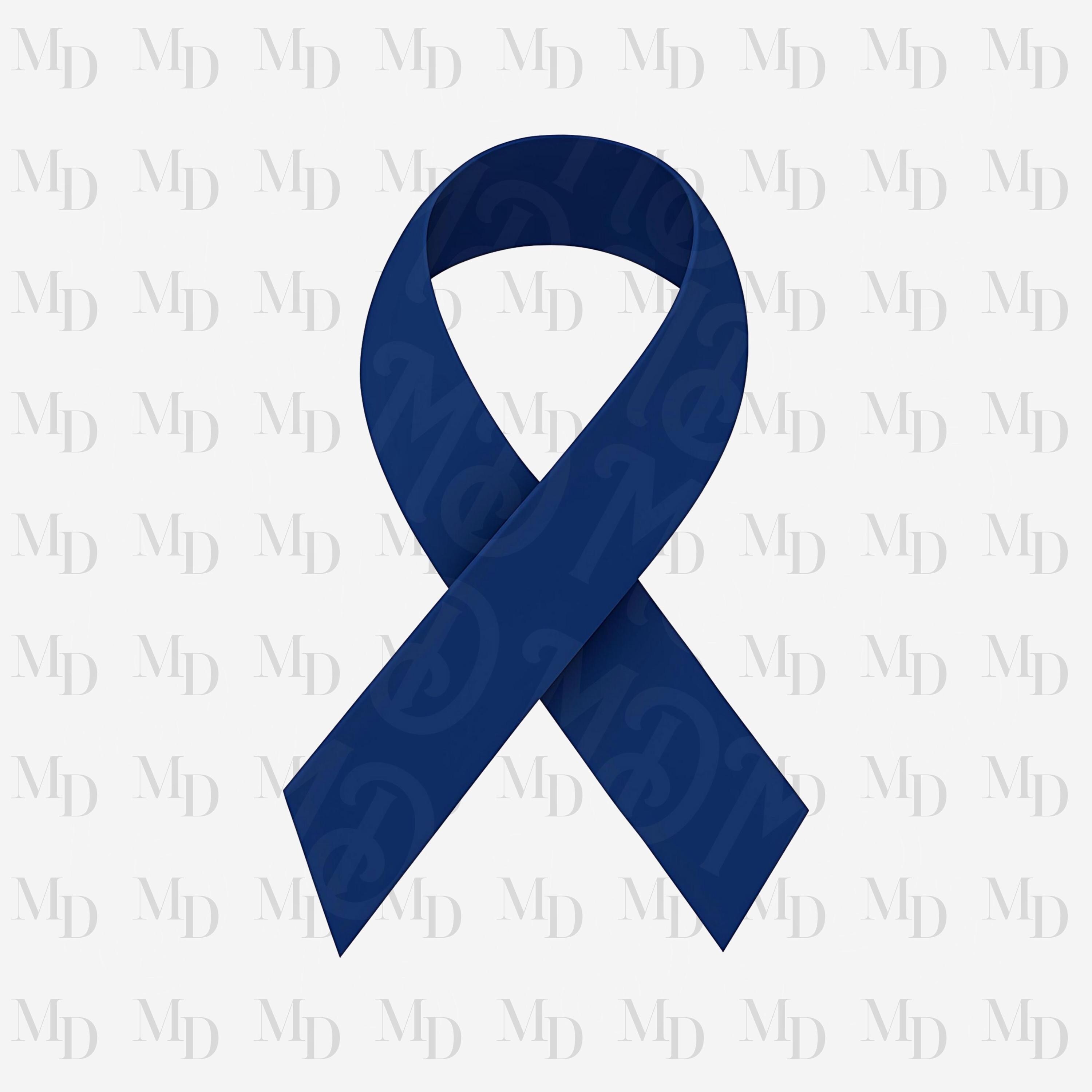 Dark Blue Awareness Ribbon PNG, Instant Download, Sublimation - Etsy