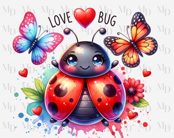 Little Bug PNG, Ladybug Clipart, Instant Download, Digital, 300 DPI ...